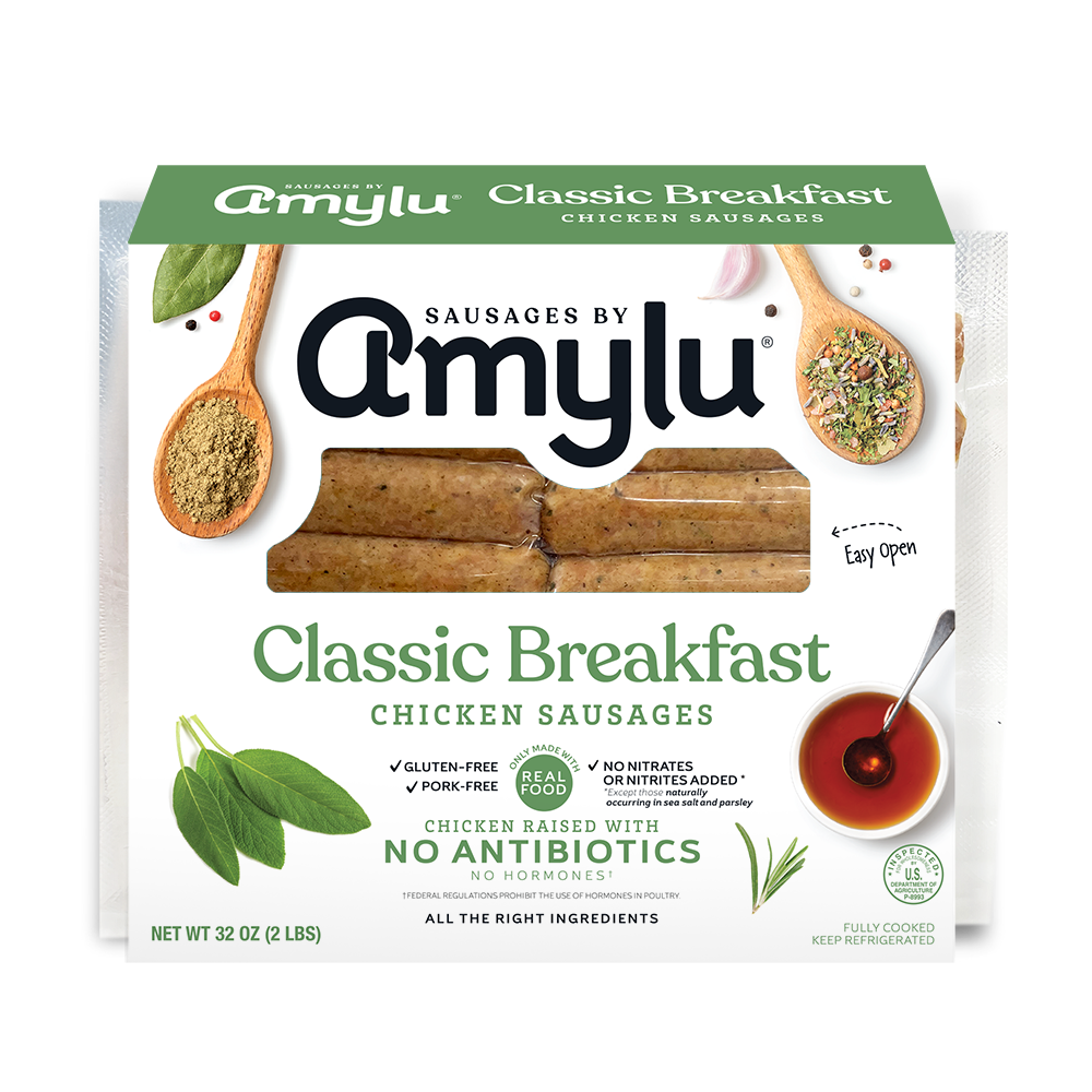 Classic Breakfast Chicken Sausage, Club Pack - Amylu Foods
